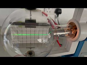 Deflection of electrons in an electric field