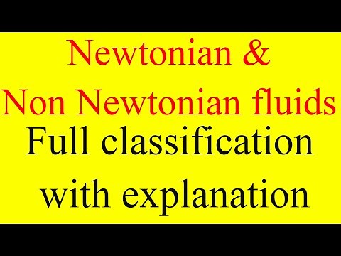 Newtonian & non Newtonian fluids | classification of fluids with full explanation