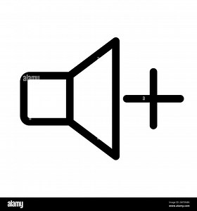 Add volume icon line isolated on white background. Black flat thin icon on modern outline style. Linear symbol and editable stroke. Simple and pixel p Stock Vector Image & Art - Alamy