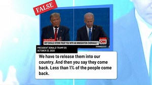 28K views · 1.2K reactions | Trump claimed that Biden has “no understanding of immigration [and] of the laws,” but then the president went on to make two false claims about immigration laws. | FactCheck.org | Facebook