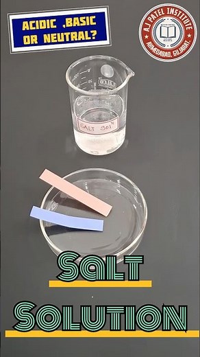 🔥 "Salt Solution Litmus Test 🧪 | Acid, Base or Neutral? 🤯 #ScienceShorts" #experiment #science
