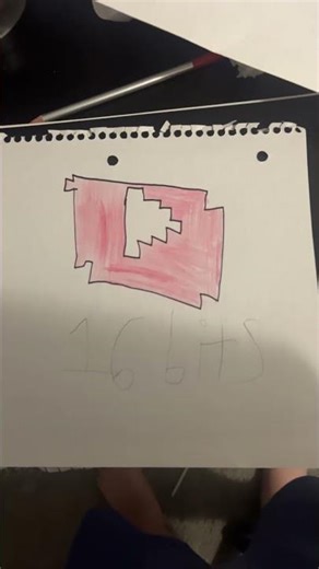 YouTube logo 64 bits to 1 bit