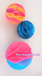 🎉Aprende hacer una esfera de papel✨Learn to make a paper sphere🎉Manualidades faciles con papel✨Easy crafts with paper #manualidades #reelsvideo #esferas #crafts #decoeventosmagic | Deco Eventos Magic