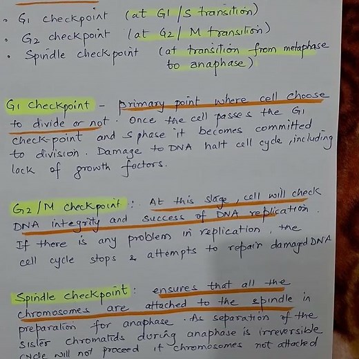 Key checkpoints of the cell cycle #cellcycle #neet