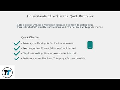 How To Fix Samsung Dishwasher Beeps 3 Times With No Error Code – Quick Checks