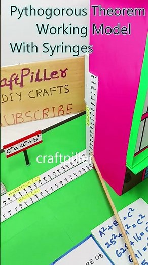 pythogorous theorem working model - shorts - craftpiller - using syringes
