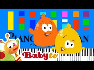 Pitch and Potch - The Sound Machine Theme Song - BabyTV Slow EASY Medium 4K Piano Tutorial
