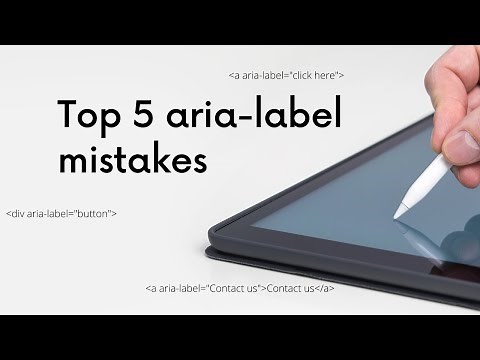 Top 5 aria-label mistakes
