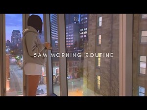 5AM *slow* Morning Routine | Relaxing fall morning before work, Coffee & Breakfast ☕️☀️