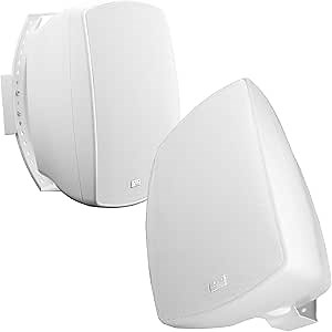 OSD Audio 6.5" Outdoor Patio Speaker Pair 150W, IP54 Weather Resistant, Full Motion Bracket White AP650