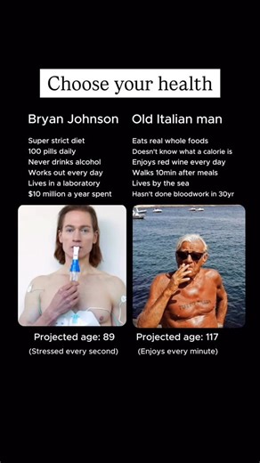 Lorenzo Italian Health 🇮🇹 on Instagram: "Real health was never about taking 100 supplements or waking up at 5 AM and cold plunge. I believe modern health is not real health. it’s an image trying to emulate what real health once was. Just like everything else these days: art, music, culture. And I can say that because I’ve lived both sides. I’ve lived the life of complex biohacking routines — measuring everything, as if I could quantify my lifespan with metrics and numbers. I tried every trend: