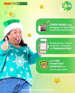 WIN-WIN sa pamasko mula abroad? WIN-WIN din ang pag-claim dito sa Palawan, Suki! 🎄​ ​ #iPalawanMoNa para sa mas mabilis, madali, at safe na pag-claim ng international remittance! ​ 💸 CASH AGAD ang tanggap sa 6,000 branches nationwide ​ 💸 CLAIM ANYTIME, ANYWHERE gamit ang PalawanPay​ 💸 FREE Kabayan ProtekTODO Insurance pa sa bawat pag-claim ng beneficiary ​ ​ Suki, I-search na ang pinakamalapit na branch sa’yo: https://www.palawanpawnshop.com/branch-finder​ ​ Download PalawanPay here: https:/