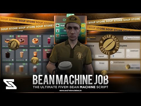 FiveM | Bean Machine Job | Advanced Restaurant | QBCore - ESX - Qbox | Full Showcase!
