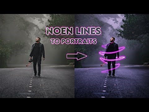 Neon Glow Lines Effect around Person - Photoshop glow effect around person - Photoshop Tutorials