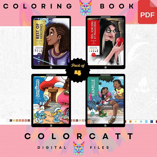 Disney Color by Number Coloring Book | 400 Pages PDF | Digital Disney Pack - Etsy