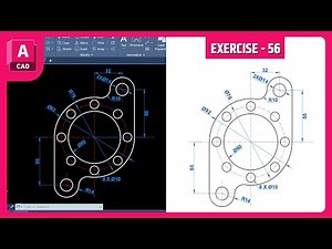 AutoCAD Exercise 56 Explained – Beginner Friendly Step by Step Drawing #AutoCADTutorial #autocad2d