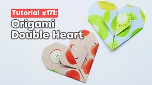 4.6K views · 79 reactions |  Origami Double Heart  It’s so cute and easy to make Tutorial Challenge: ⭐️⭐️/5 More tutorial, subscribe Youtube: https://www.youtube.com/TheIdeaKing Tutorial post: https://www.theideaking.com/2024/01/tutorial-171-origami-double-heart-love.html | The Idea King | Facebook