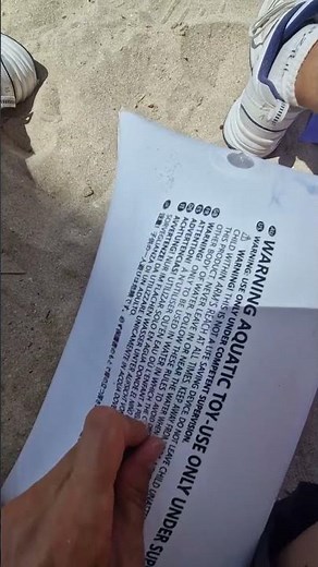 Pop inflatable - Popping a white pop bag on public beach!