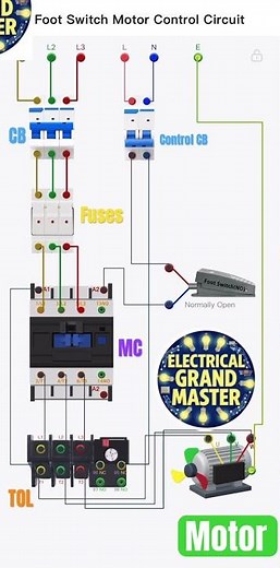 How to Build a Foot Switch Operated Motor Circuit Easily #forthecrown #electrician