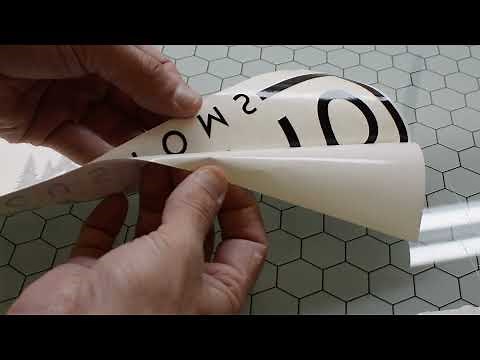 How to properly remove paper backing from vinyl decal