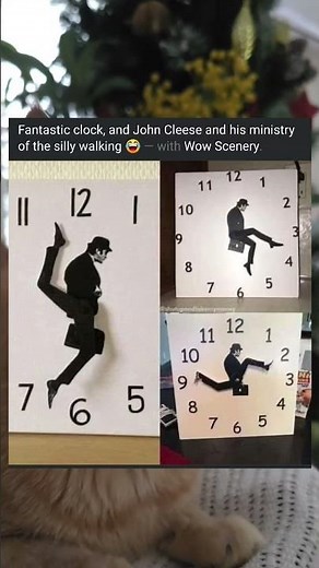 Fantastic clock silly John Cleese walking