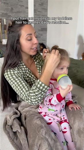 He had the audacity to ask if they were cheaper than mine 😅😂 #toddlerhairstyles #momsoftoddlers