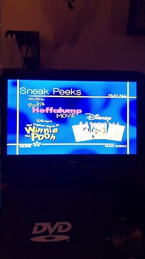 Sneak Peeks Menu from Disney Learning Adventures: Winnie The Pooh: ABC’s & 123’s 2004 DVDs