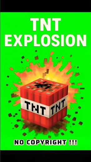 Minecraft TNT Explosion 💣 (Green Screen) | No Copyright | Free VFX | TNT Blast FX