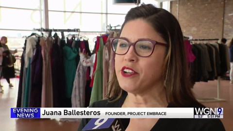 Students from across Chicago receive free prom attire at 'Prom Fit' event