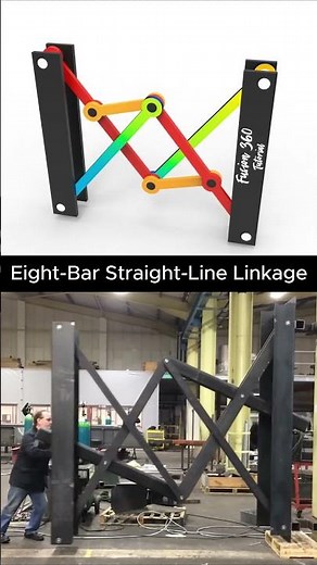 Eight-Bar Straight-Line Linkage – Perfect Linear Motion From Pure Mechanisms! #mechanic #technology
