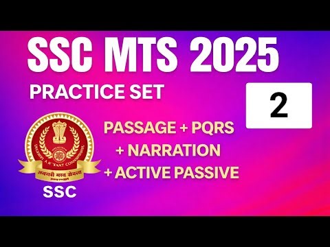 SSC MTS 2025 PRACTICE SET( EDUQUITY PATTERN)#sscmts #sscmts2025#mts #chslmains#cpomains#ssccgl