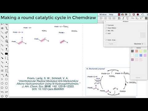 Making round catalytic cycles in Chemdraw