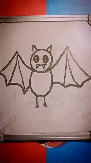 Easy bat drawing for beginners/#easyart #gart4