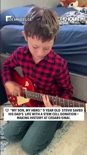 A man's 9-year-old son stepped up with a life-saving stem cell donation.