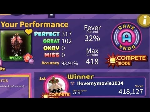 Roblox RoBeats! / Peer Gynt (Easy) / FC / Lvl. 7 / Rank A / Accuracy: 93.91% / #roblox