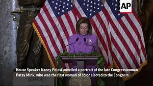 Pelosi unveils portrait of Title IX icon Patsy Mink