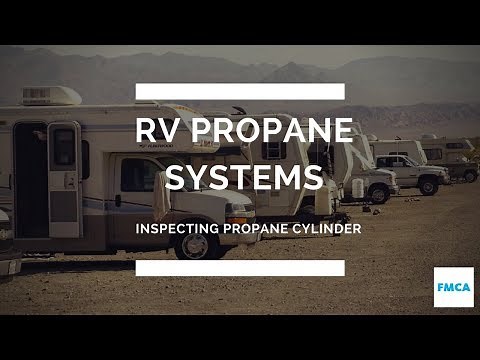 Inspecting Propane Cylinder on Motorhome