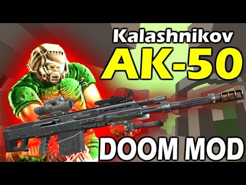 AK50 rifle in DOOM | DOOM(1993) WEAPON MOD | CALL OF DOOM:TARKOV = VENDETTA =