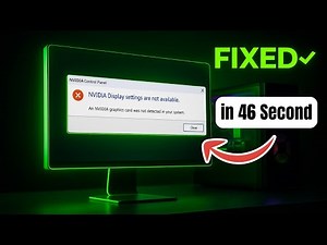 Nvidia Display Settings Are Not Available FIX - Step by Step