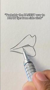 Probably the EASIEST way to DRAW LIPS from side view