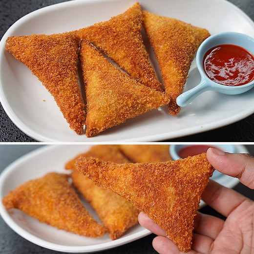 658K views · 319 reactions | Never Waste Bread !!! instead Make This Easy Samosa Recipe With Leftover Bread #breadsamosa #samosarecipe #toasted | Toasted | Facebook
