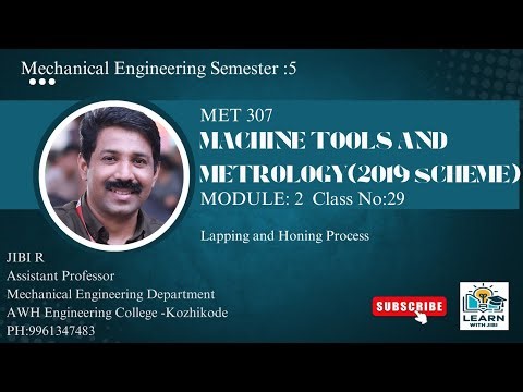 KTU-MET 307 Machine Tools and Metrology -2019 Scheme-Module 2-Class No:29