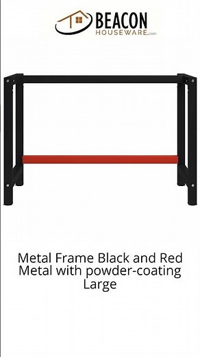 Metal Frame Black and Red Metal with powder-coating Large