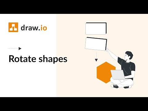 How to rotate shapes in draw.io diagrams