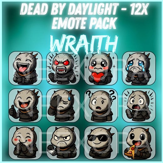 Wraith Twitch Emote Pack – 12x Dead by Daylight Emotes | Horror Chibi Emotes for Streamers | Digital Instant Download | Neexorastudio - Etsy