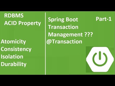 Spring boot Transaction Management ACID Property RDBMS Transaction Part1 Hindi