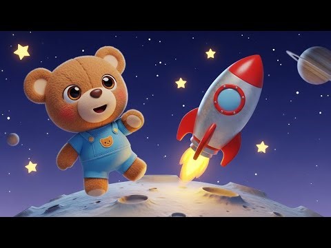 Teddy Rocket Ride | Fun Counting & Space Adventure Song for Kids | Nursery Rhyme
