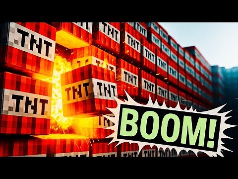 Minecraft - BIG TNT village EXPLODE 💣😱 #shorts #minecraft