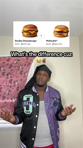 IAMWoodyDaYungOg (@iamwoodydayungog)’s video of mcdouble vs double cheeseburger