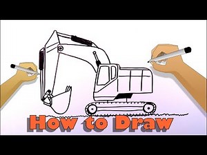 How to draw an excavator